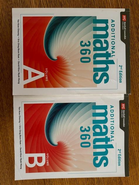 Additional Maths 360 Textbooks Volumes A And B Hobbies And Toys Books And Magazines Textbooks On