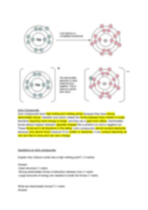 Solution Gcse Chemistry Aqa Bonding Structure And Properties Of Matter