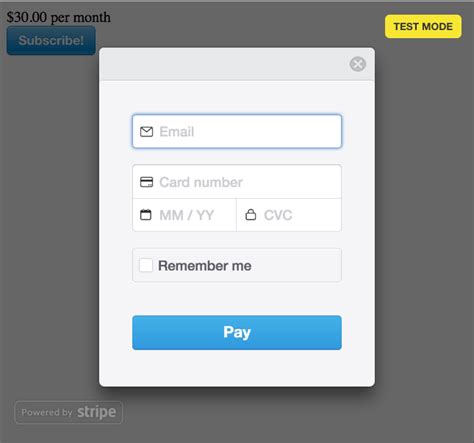using stripe checkout with chary