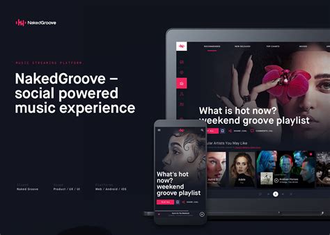 NakedGroove Online Music Streaming Platform Behance