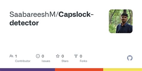 GitHub SaabareeshM Capslock Detector