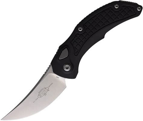 Microtech Brachial Black Serrated Button Lock Automatic Knife Atlantic Knife Atlantic Knife