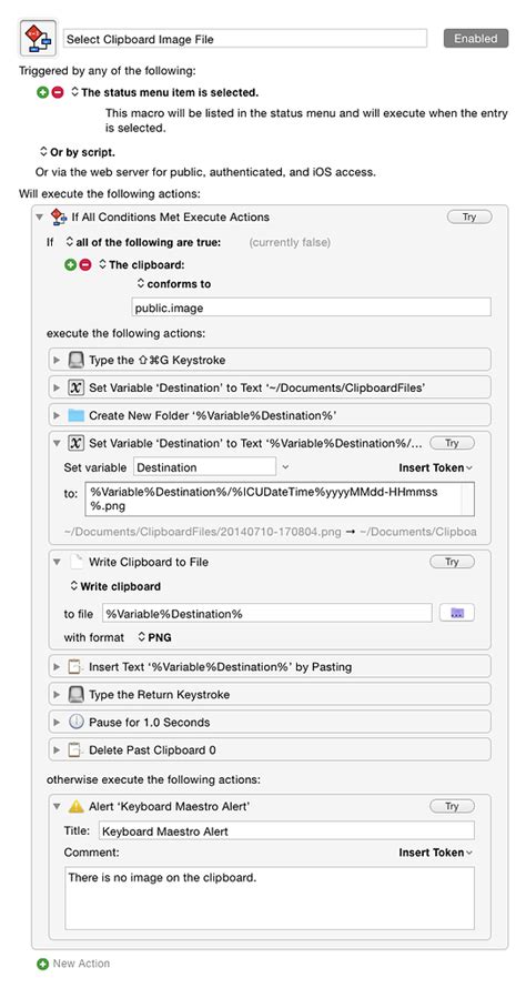 Select Clipboard Image File Macro Library Keyboard Maestro Discourse