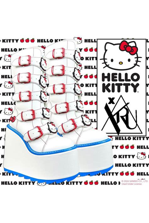 Dune Hello Kitty Platforms Whiteredblue Vampirefreaks