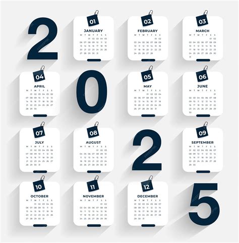 달력 디자인 프리미엄 벡터