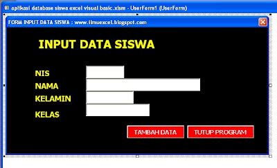 Aplikasi Input Data Siswa Menggunakan Macro Excel Belajar Macro Bersama Wanda