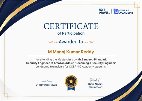 M Manoj Kumar Reddy Fellow At Nxtwaves Ccbp Academy Python C