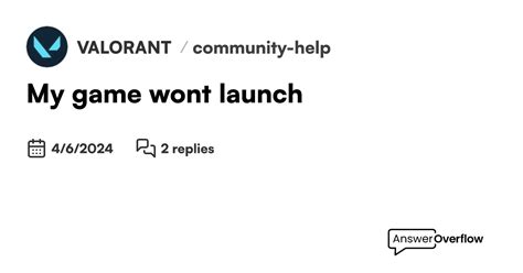 My Game Wont Launch Valorant