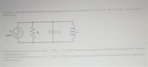 solved use phasor techniques to determine the current