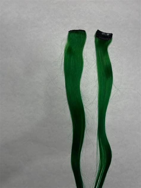 Clip Hair Streaks Human Hair Green Extension At ₹ 950piece Hair