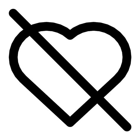 Disable Heart Inactive Vector SVG Icon SVG Repo