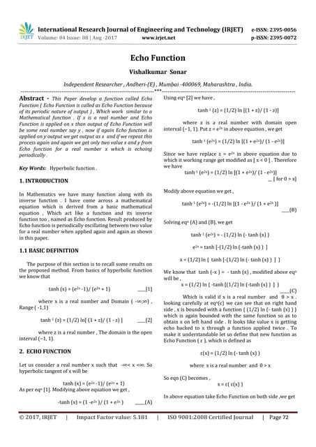 Echo Function Pdf Physics Science