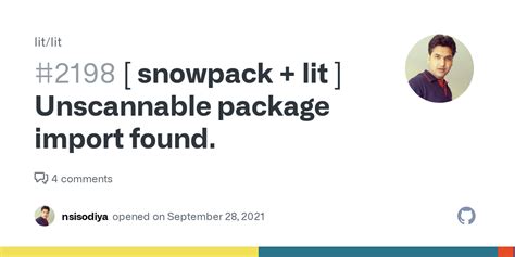 Snowpack Lit Unscannable Package Import Found · Issue 2198