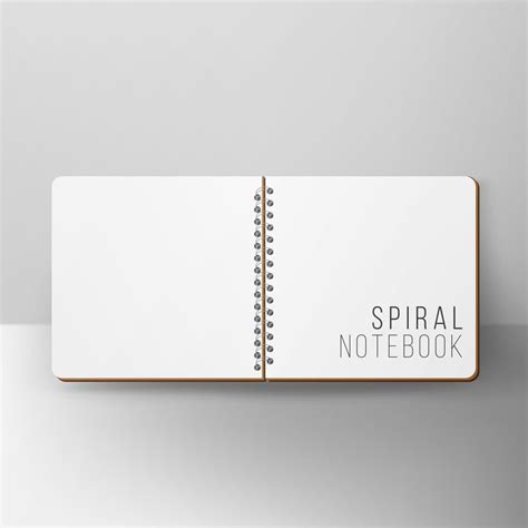 Opened Notepad Blank Vector D Realistic Notebook Mockup Blank Notebook With Clean Cover