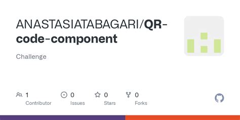 GitHub ANASTASIATABAGARI QR Code Component Challenge