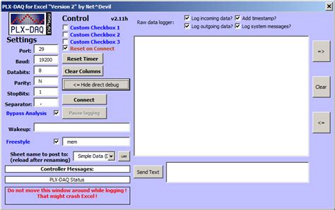 PLX DAQ Version Now With Bit Support And Further New Features Page Interfacing