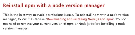 npm install 时出现的 EACCES permission denied 错误的可能有效的解决方案 Zhenqi 博客园