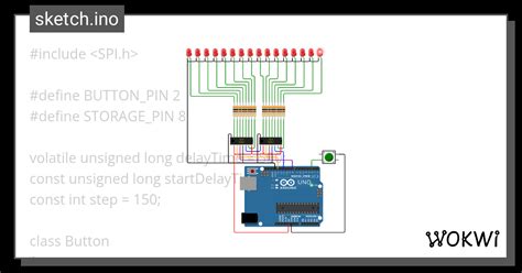 91shiftregister Wokwi Esp32 Stm32 Arduino Simulator