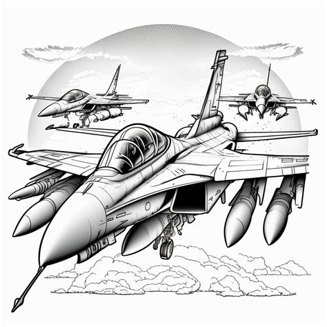 Coloring Book Pages Of F16 Plane [2025]