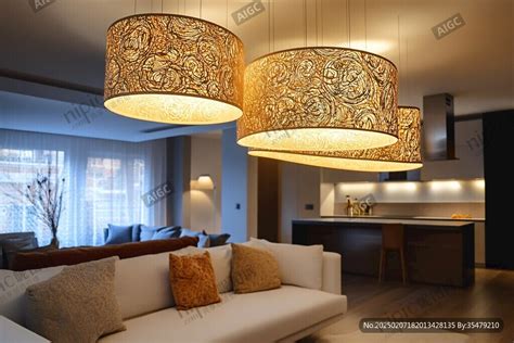 Ai创作图住宅室内装修斗笠灯 客厅装饰灯 藤艺编织灯 灯具装饰设计 灯具设计效果图 客厅餐厅灯饰 艺术客厅吸顶灯效果图 装修灯饰效果 客厅卧室圆形灯罩 品味工艺灯 创意藤编灯 吸顶灯装饰 客厅