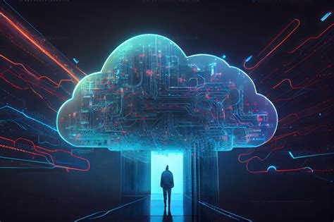 Premium Ai Image Cyber Security Ai Mind Network Management Modern Data Center Cloud Networking