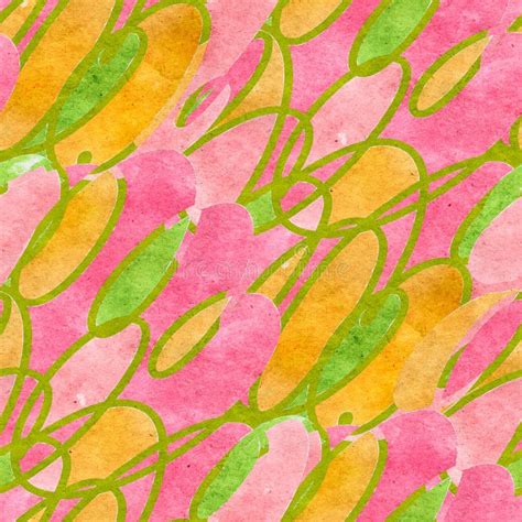 Monochrome Seamless Pattern With A Simple Abstract Drawing Stock Illustration Illustration Of