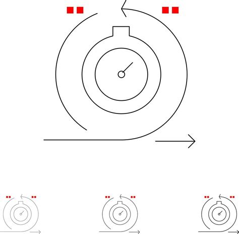 Agile Cycle Development Fast Iteration Bold And Thin Black Line Icon