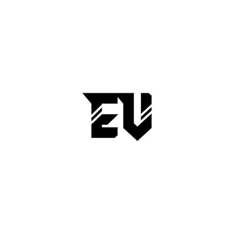 Premium Vector Ev Monogram Logo Design Letter Text Name Symbol Monochrome Logotype Alphabet
