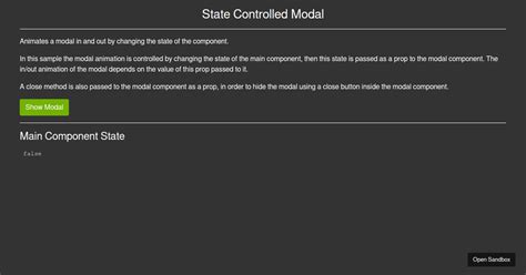gsap modal toggle codesandbox