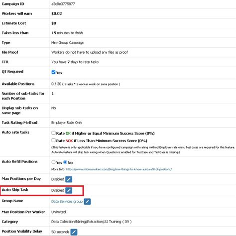The Auto Skip Feature Microworkers