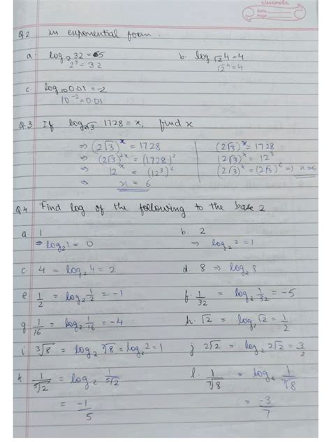 Logarithm And Its Properties Pdf