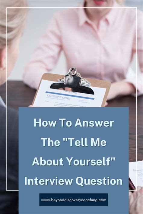 How To Answer The Tell Me About Yourself Interview Question Beyond Discovery Coaching