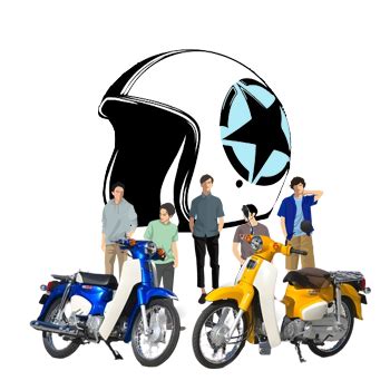 オリジナルヘルメット CUBれてます