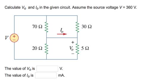 Solved Calculate V O And I O In The Given Circuit Assume Chegg
