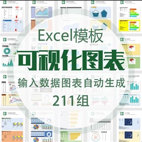 【excel 表格模板】視覺化圖表excel範本素材辦公室表格輸入多彩資料自動產生財務報表 蝦皮購物