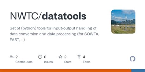 Github Nwtcdatatools Set Of Python Tools For Inputoutput Handling Of Data Conversion And