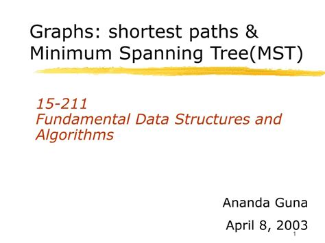Ppt Graphs Shortest Paths And Minimum Spanning Treemst Powerpoint Presentation Id9169882