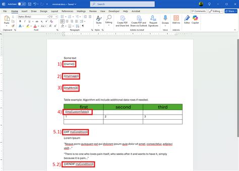 Generate Docx And Pdf From Code Using A Word Template