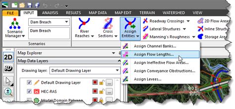 Assign Flow Lengths Command Civilgeo Knowledge Base
