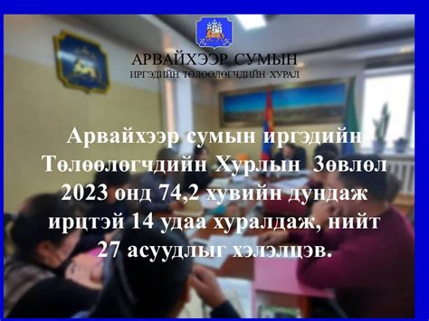 Арвайхээр сумын иргэдийн Төлөөлөгчдийн Хурлын зөвлөл 2023 онд нийт 14 хуралдлаа
