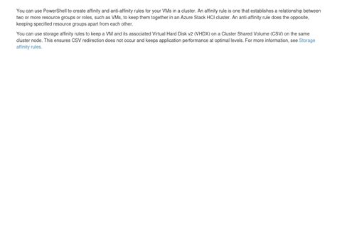 Vm And Storage Affinity Rules E2e Deployment And Operations Guide