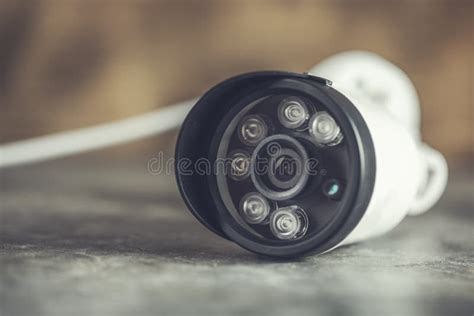 Modern Cctv Camera On The Table Stock Image Image Of Table Video
