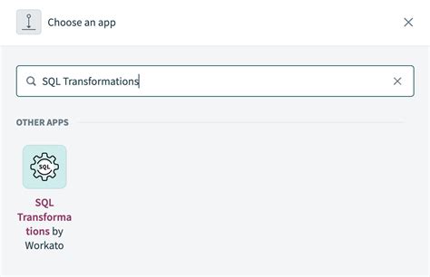Workato Connectors Sql Transformations Workato Docs
