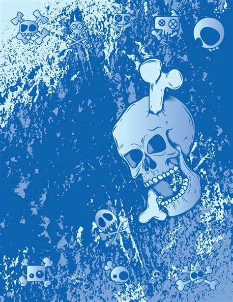 두개골 벡터와 Emo 배경 Ai Eps Uidownload