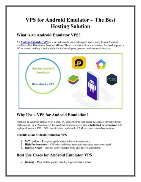 PPT VPS For Android Emulator The Best Hosting Solution PowerPoint Presentation ID