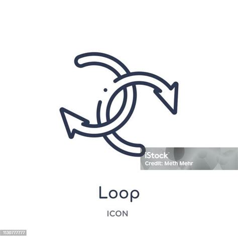 linear loop icon from analytics outline collection thin line loop vector isolated on white