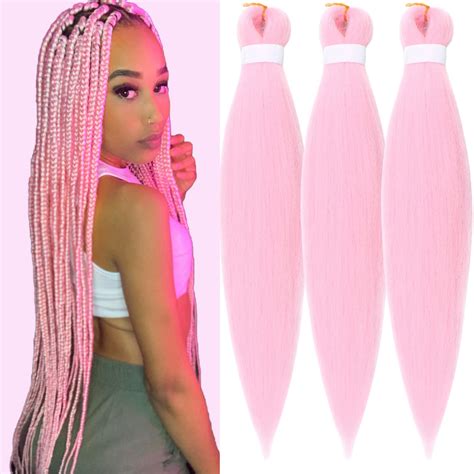Pink Box Braids