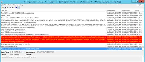 Getting Wsus Sync Errors In Configmgr Ctglobal