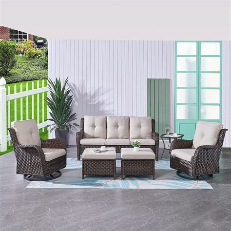 Hummuh Outdoor Furniture Set 6 Pieces Patio Furniture