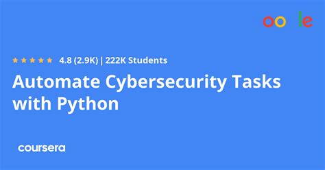 Automate Cybersecurity Tasks With Python 2025 Coursera Expert Training